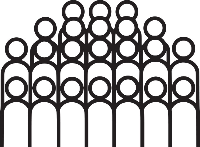 Crowd icon Royalty Free Vector Image - VectorStock