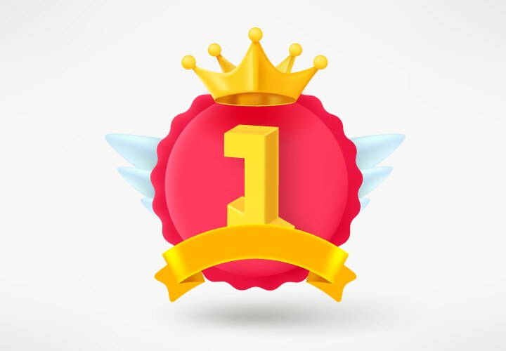 Medal badge rank Royalty Free Vector Image - VectorStock
