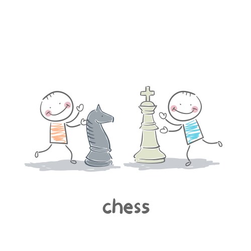 Chess team black Royalty Free Vector Image - VectorStock