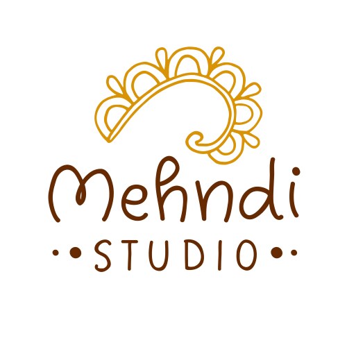 Henna Mehndi Floral Logo Set Royalty Free Vector Image
