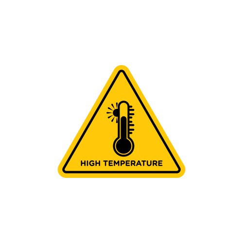 Caution hot surface sign dont touch heat burn Vector Image