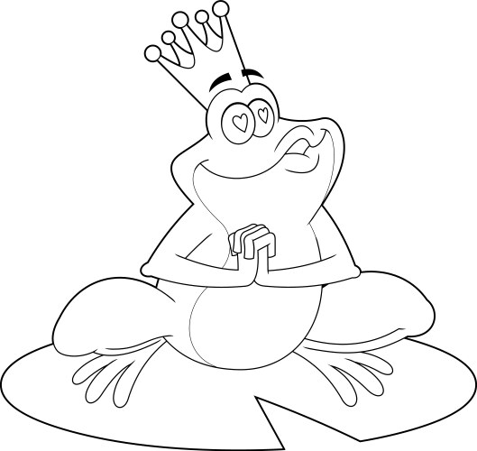 Fat frog cartoon mascot character Royalty Free Vector Image