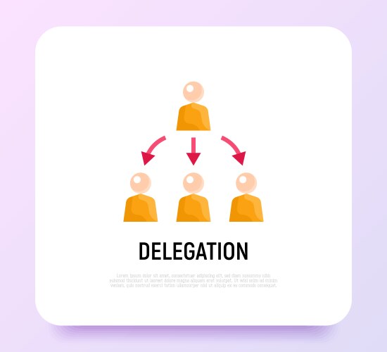 Delegate flat icon boss and employees corporate Vector Image