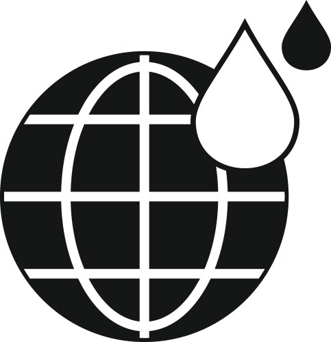 Sea level rise after melting iceberg icon simple Vector Image