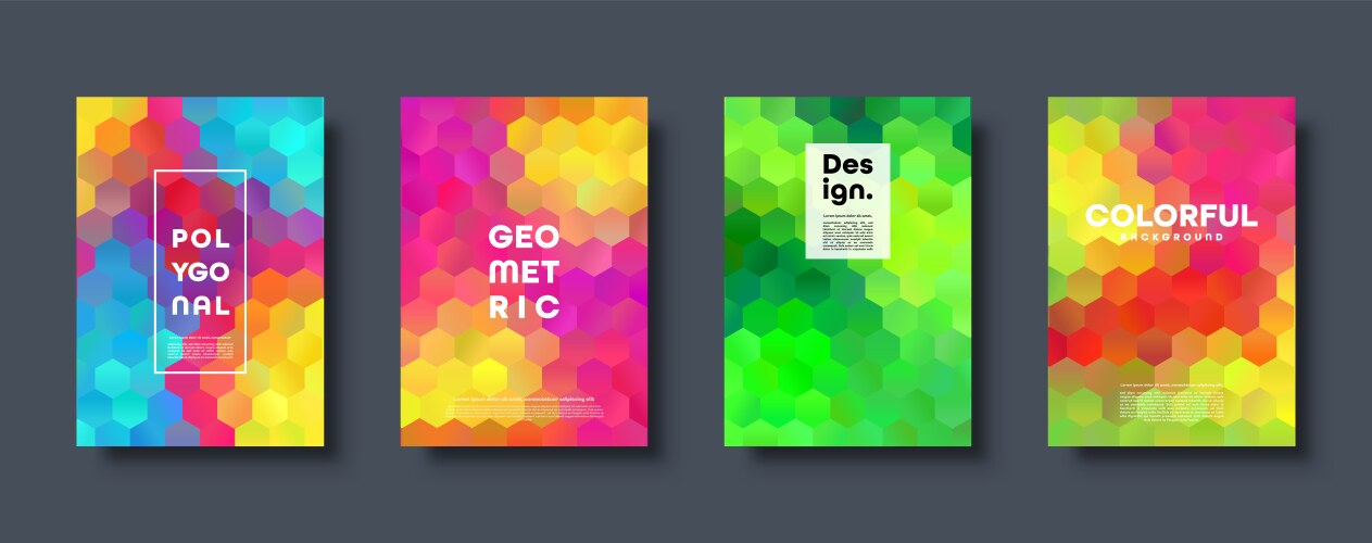 Hexagonal polygonal abstract background colorful Vector Image