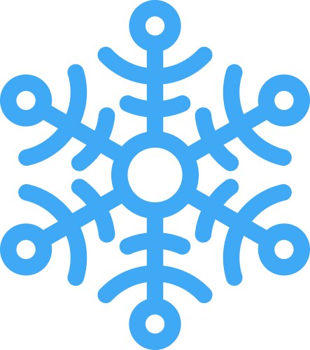 Winter snowflake isolated on white Royalty Free Vector Image