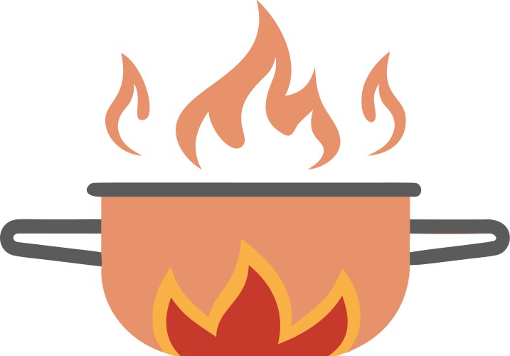 Pot on fire Vector Images & Graphics for Commercial Use | VectorStock
