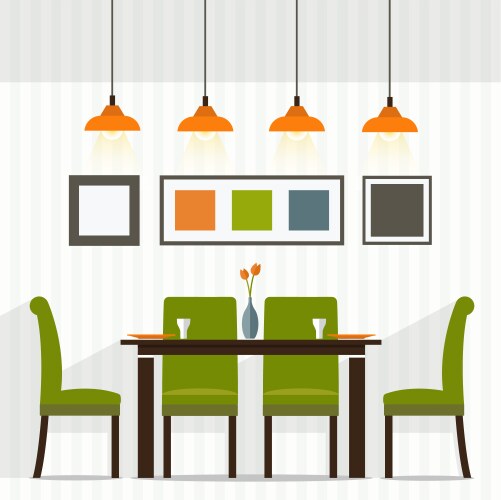 Chairs and tables set cartoon Royalty Free Vector Image