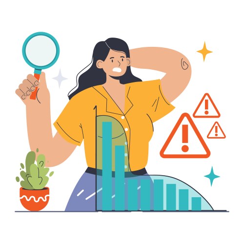 Risk assessment concept flat Royalty Free Vector Image