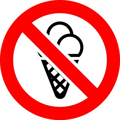 Prohibition red sign Royalty Free Vector Image