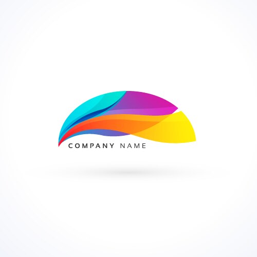 Vibrant colorful logo concept Royalty Free Vector Image