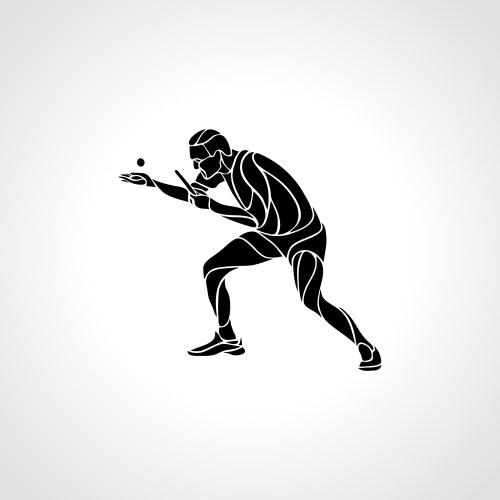 Table tennis player ping pong man graphic Vector Image