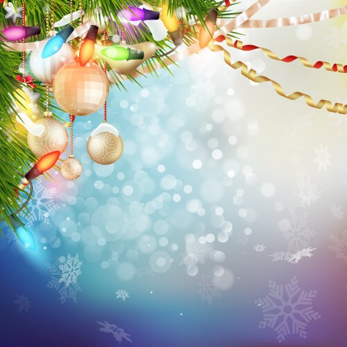 Blue rustic christmas template Royalty Free Vector Image