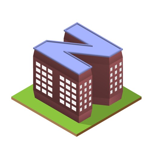 Colorful letter n Royalty Free Vector Image - VectorStock