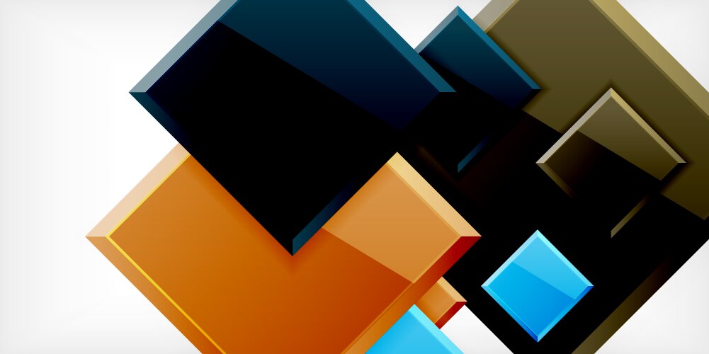 Shiny glossy metallic or plastic square design Vector Image