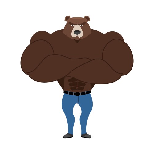 Strong bear Royalty Free Vector Image - VectorStock