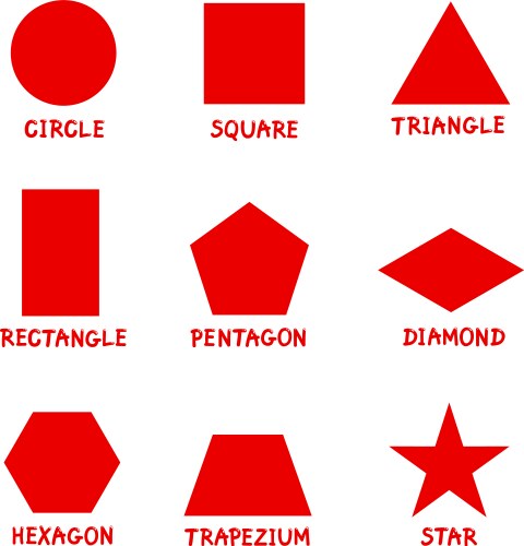 Basic shapes for kids Royalty Free Vector Image