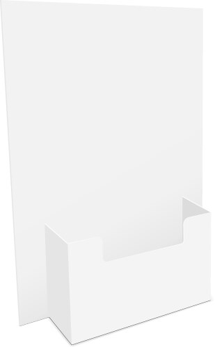 Blank flyer mockup template hanging with clip Vector Image