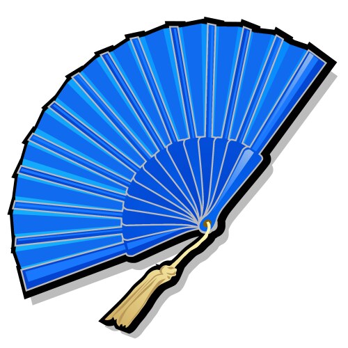 Desktop small fan with blue blades Royalty Free Vector Image