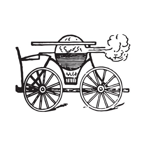 Car without wheels sketch Royalty Free Vector Image