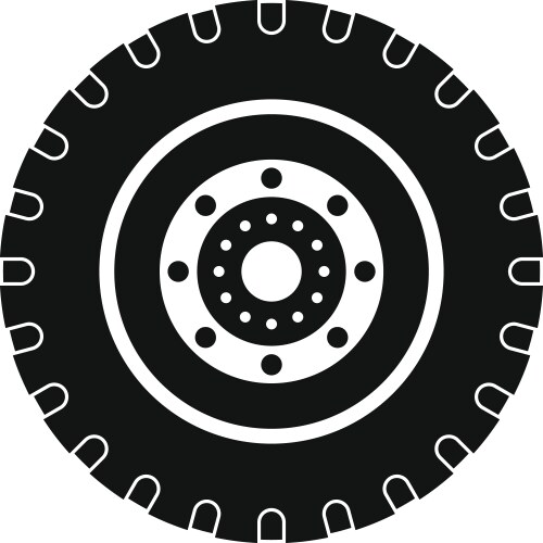 Vehicle tire icon simple style Royalty Free Vector Image