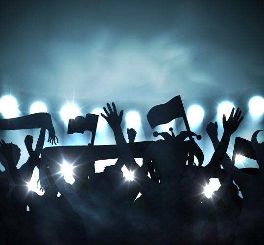 Fan Crowd Silhouette Vector Images (over 1,300)