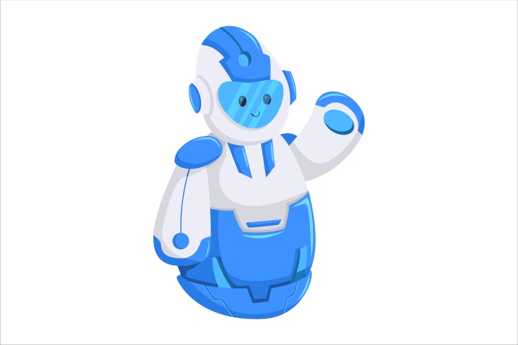 Little robot character design Royalty Free Vector Image