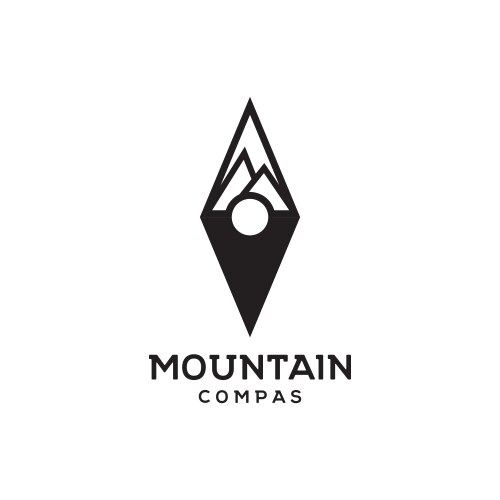 Compass logo icon north arrow orienteering Vector Image