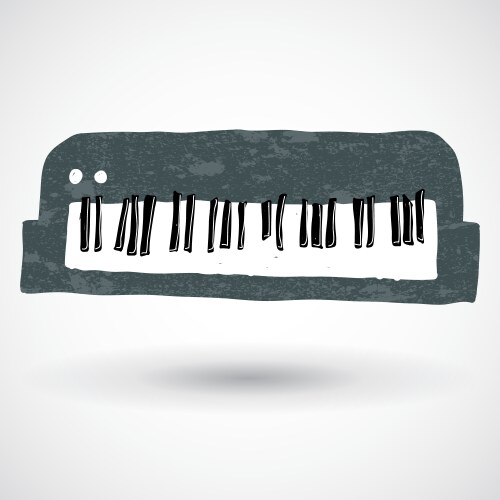 Mini keyboard sketch Royalty Free Vector Image