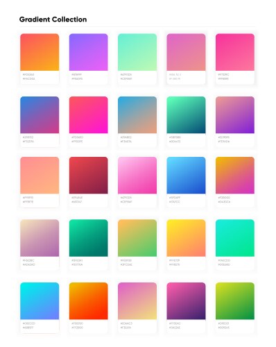 Set of fresh linear web gradients Royalty Free Vector Image