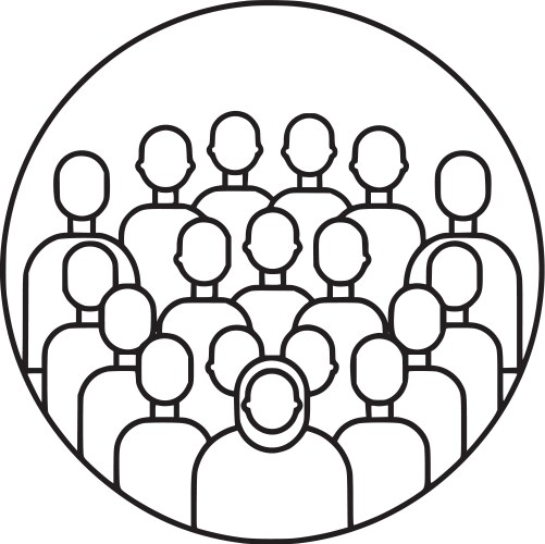 Crowd icon Royalty Free Vector Image - VectorStock
