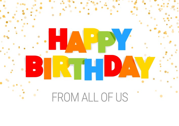 Happy birthday greeting card Royalty Free Vector Image
