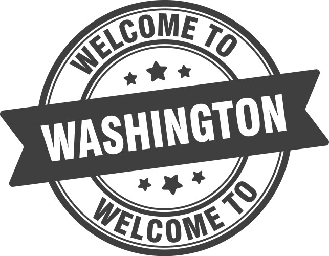 Welcome to washington stamp round sign Royalty Free Vector
