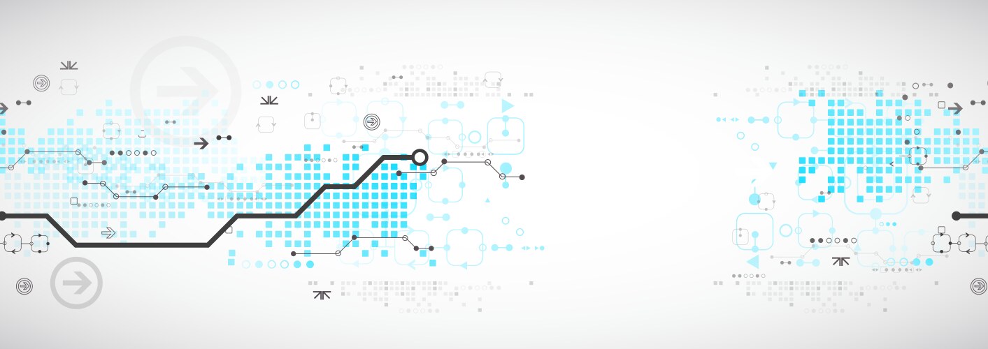 Information communication technology ict banner Vector Image