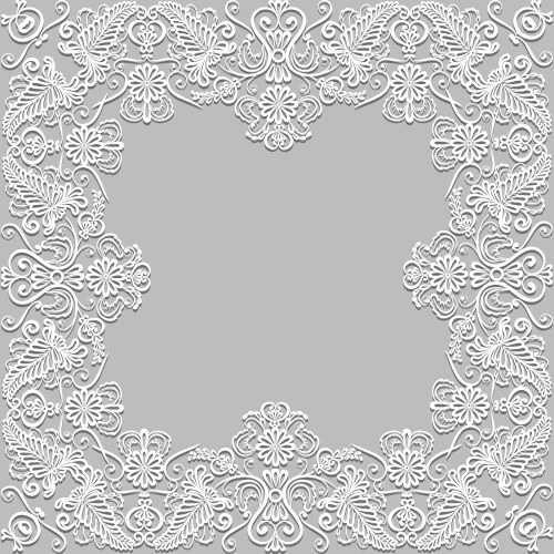 White lace frame Royalty Free Vector Image - VectorStock