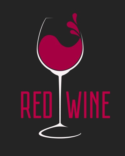 Glass wine with splash logo design Royalty Free Vector Image