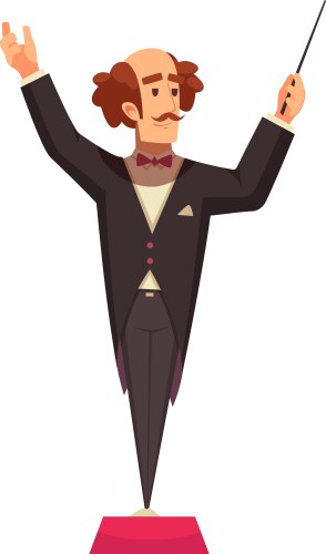 Cartoon conductor Royalty Free Vector Image - VectorStock