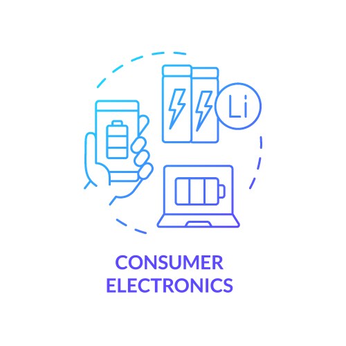 Consumer electronics soft blue concept icon Vector Image