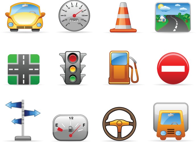 Traffic road education school kids learning Vector Image