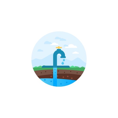 Water extraction icon Royalty Free Vector Image