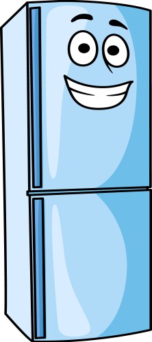 Blue fridge icon cartoon Royalty Free Vector Image