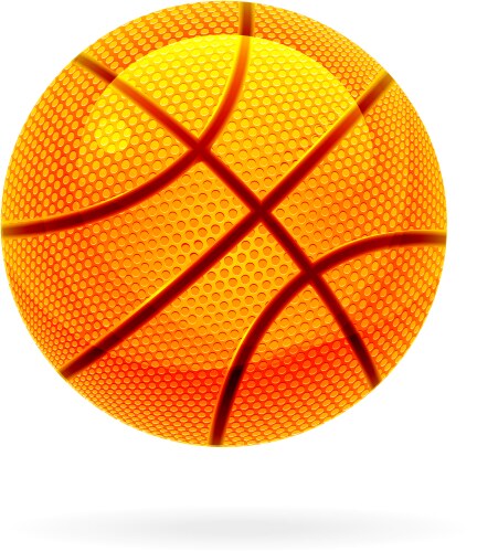 Drawing basketball ball in color Royalty Free Vector Image