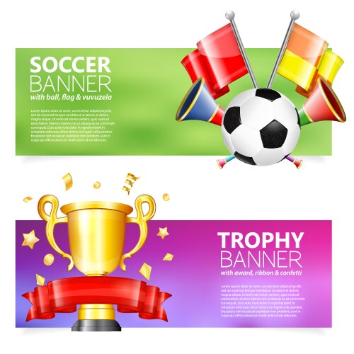 Football banners Royalty Free Vector Image - VectorStock