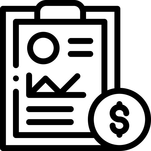 Analyzing icon thin linear style design isolated Vector Image