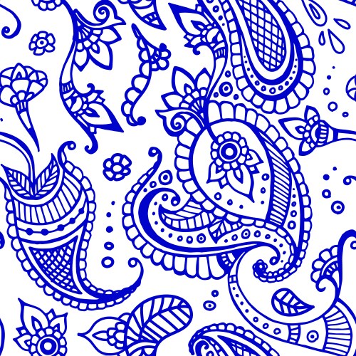 Blue and white chinese pattern Royalty Free Vector Image