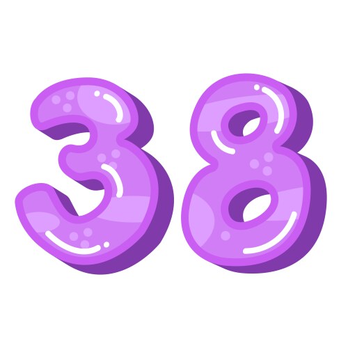 Colorful number 45 forty five Royalty Free Vector Image