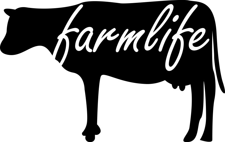 Life is better on farm white background Royalty Free Vector