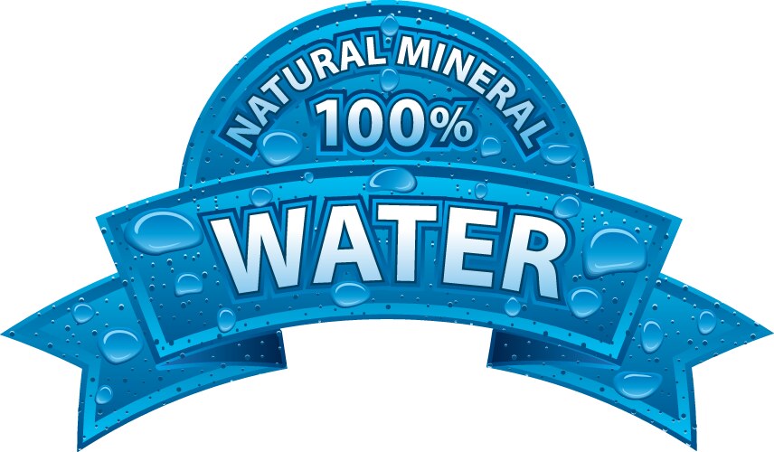 Water labels and stickers Royalty Free Vector Image