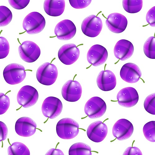 Thin plum slices seamless pattern Royalty Free Vector Image