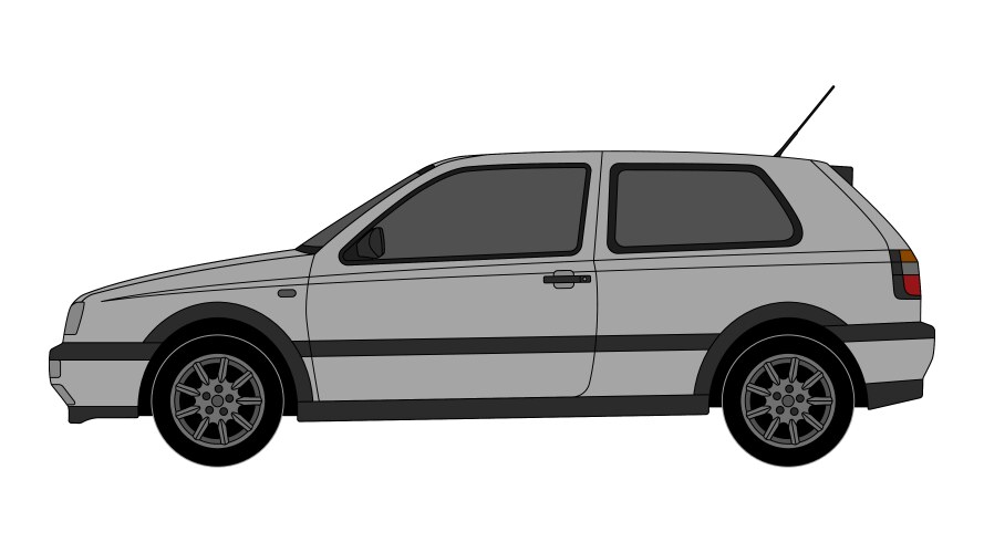 Volkswagen golf Vector Images & Graphics for Commercial Use | VectorStock